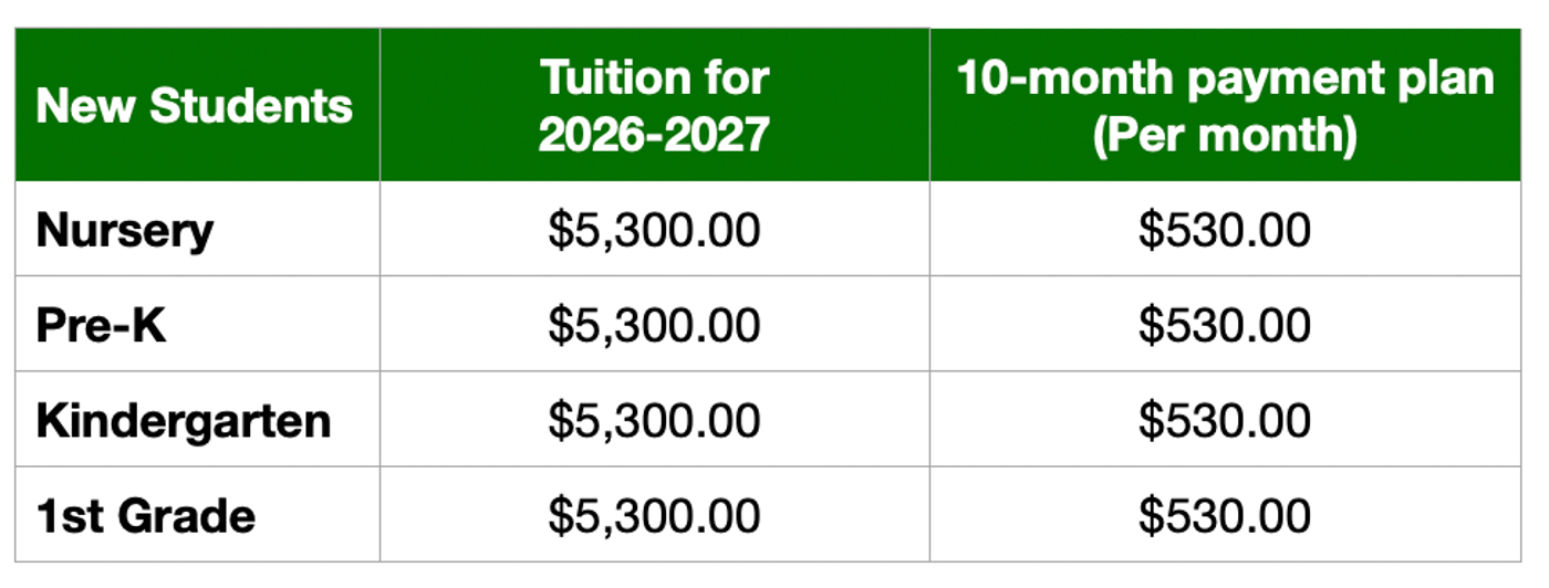 Tuition and Fees - St. Andrew Avellino Catholic Academy – Flushing, Queens